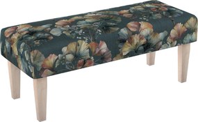 Dlouhá lavička 100x40cm barva vícebarevná látka pletený vzor, vzorované