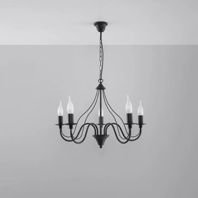 Sollux Lighting Lustr MINERWA 5 černý
