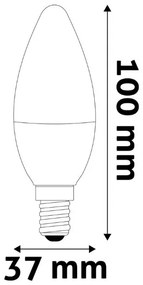 Prémiová LED žárovka svíčka E14 6W 450lm EXTRA TEPLÁ, ekv. 39W, 3 roky