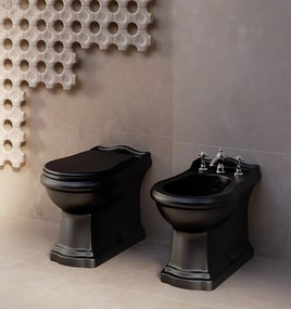 Kerasan Kerasan, RETRO WC kombi, spodní odpad, bílá-bronz, WCSET13-RETRO-SO