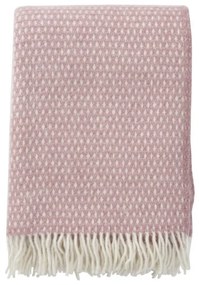 Vlněný pléd Knut pink 130x200, Klippan Švédsko Růžová
