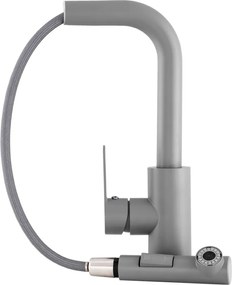 Gamma Side 2, stojánková dřezová baterie s výsuvným výtokem h-300, šedá, GMA-BSE2-GPG