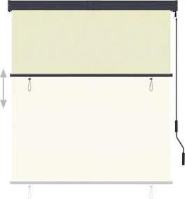 Venkovní roleta 140 x 250 cm krémová 145971