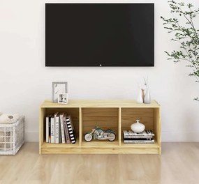 vidaXL TV stolek 104 x 33 x 41 cm masivní borové dřevo [809960] Barva: medová hnědá