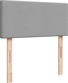 Box spring postel s matrací světle šedý 100 x 200 cm textil 3286972