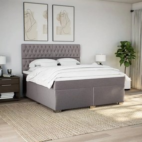 Box spring postel s matrací taupe 180x200 cm textil 3292878