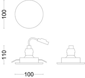 Philips - LED Koupelnové podhledové svítidlo FRESCO 1xGU10/4,6W/230V IP23