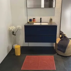 Spirella CUBO koupelnová předložka 50 x 80 cm terakota / bavlna / prot