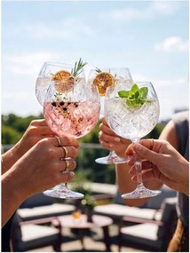 Křišťálové skleničky v sadě 4 ks na gin 650 ml Melodia – Lyngby Glas