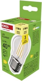Emos lighting LED žárovka Filament Mini Globe / E27 / 3,4 W (40 W) / 470 lm / teplá bílá 1525743210