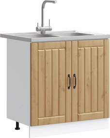Skříňka pod dřez Lucca 2 ks Artisanový dub Kompozitní dřevo 3315020