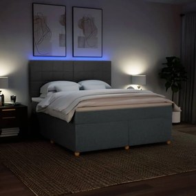 Box spring postel s matrací tmavě šedá 180x200 cm textil 3293660
