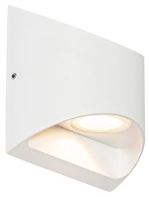 Moderní venkovní nástěnné svítidlo bílé vč. LED 2-světlo IP54 - Mal