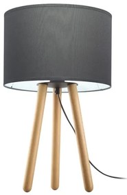 TK LIGHTING Stolní lampa - TOKYO 5296, Ø 20 cm, 230V/15W/1xE27, tmavě šedá/borovice