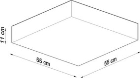 Stropní svítidlo SOLLUX Horus 55cm E27 4x60W bez zdroje SL.0920 černá
