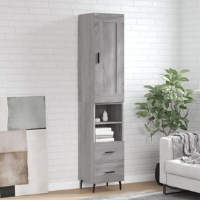 vidaXL Skříň highboard 34,5 x 34 x 180 cm kompozitní dřevo [3200274] Barva: šedá sonoma