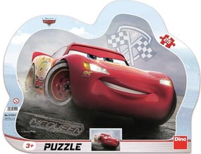 DINO Puzzle obrysové deskové 25 dílků Blesk McQueen Auta 3 (Cars) 30x23cm dn311411