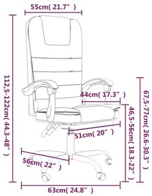 Petromila Masážní polohovací kancelářské křeslo hnědé textil