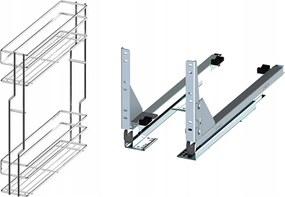 Koš do spodní skříňky Cargo 15 cm 150 chrom 2p s tlumením dovírání Rejs plný výsuv