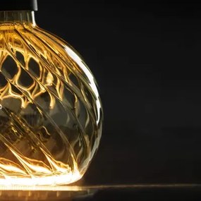 SEGULA LED Globe 150 Floating Twisted Smokey šedá / LED žárovka / E27
