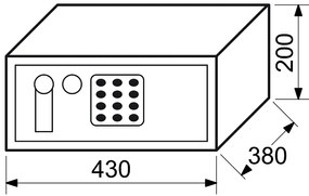 Ocelový sejf s elektronickým zámkem RICHTER RS.20.EDK.LAP