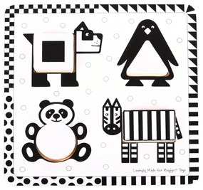 Bigjigs Toys Dřevěné vkládací puzzle - Černobílé tvary 1