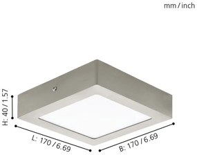 Eglo 94524 - LED Stropní svítidlo FUEVA 1 LED/10,9W/230V