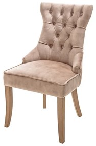Designová židle Queen samet kávová