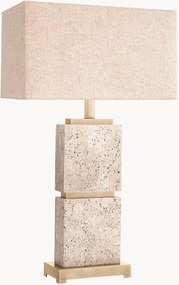 Velká stolní lampa z travertinu Newton