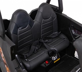 Ramiz Elektrická terénní bugina UTV pro děti černá + dálkové ovládání + zavazadlový prostor + pomalý start + EVA kola + MP3 LED