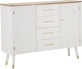 Komoda Matera 117 cm bílá/hnědá