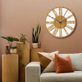 Moderní dřevěné nástěnné hodiny Designové hodiny | SENTOP HDFK029-dub
