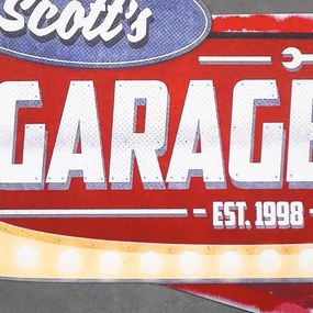 Kovová cedule Scott´s Garage