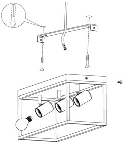 Eglo 98333 - Stropní svítidlo SILENTINA 3xE27/40W/230V