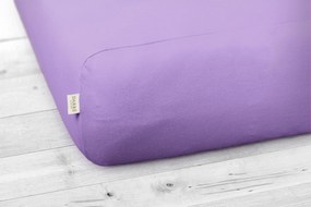 Jersey prostěradlo středně fialové na výšku matrace do 30 cm Velikost: 160 x 200