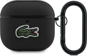 Lacoste Petit Pique Croc Logo Patch pouzdro AirPods 4 černé