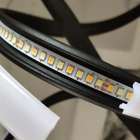 Toolight - LED závěsná lampa APP823-CP + dálkové ovládání, černá, OSW-06661