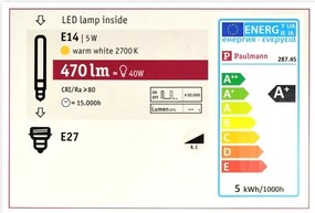 LED Stmívatelná žárovka MOSAIC G125 E27/5W/230V 2700K - Paulmann 28745