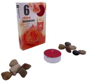 Vonná čajová svíčka, 6 ks, různé vůně na výběr Varianta: Růže