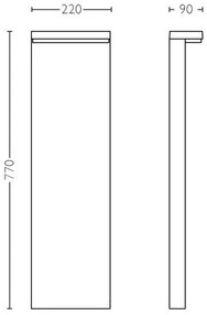 Philips - LED Venkovní lampa BUSTAN LED/3,8W/230V 77 cm IP44