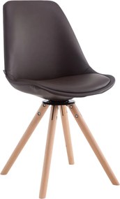 Konferenční židle Calais Drehbar přírodní konstrukce kulatý – hnědá