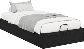 Ottoman postel Černý Dub 203 x 90 x 25 cm Dřevěný materiál 3409254