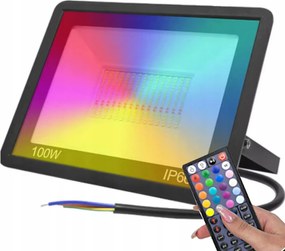 Hliníková Barevná Halogenová Lampa Rgb Led Zářič 100W IP65 S Dálkovým Ovládáním