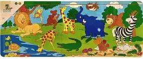 BABU Dřevěné puzzle ZOO / 21 dílků / od 2 let