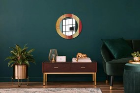 Kulaté zrcadlo tištěný rám Abstraktní obrázek fi 50 cm