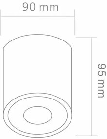 Minimalistiká bodová svítidlo Rullo IP44 černá