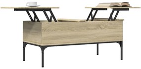 Konferenční stolek dub sonoma 100 x 50 x 45 cm kompozit a kov - Default Title