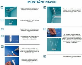 Stropní sušák na prádlo Ideal 6 tyčí 150 cm - Bílá, 150 cm