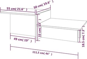 Konferenční stolek, dřevo, šedá, NoBi SANAM
