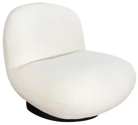 BIZZOTTO Otočné křeslo MARGOT bílé bouclé 0748310